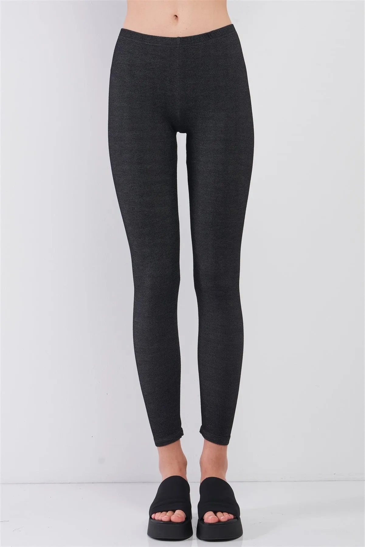 Wholesale Washed Black Skinny Fit Yoga Workout Leggings